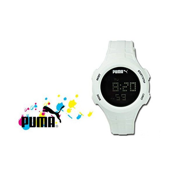 Puma Loop Chronograph Digital White Silicone Watch – Bixme